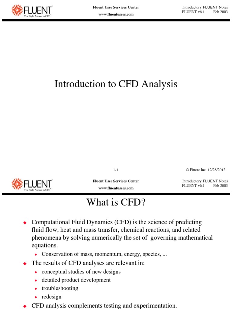 Fluent Course | PDF | Computational Fluid Dynamics | Fluid Dynamics