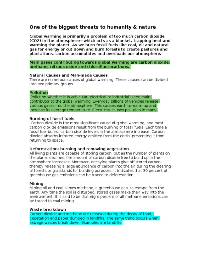 NG One of The Biggest Threats To Humanity | PDF | Global Warming ...