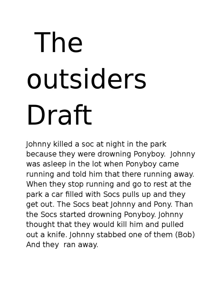 The Outsiders | PDF | Mystery, Thriller & Crime Fiction