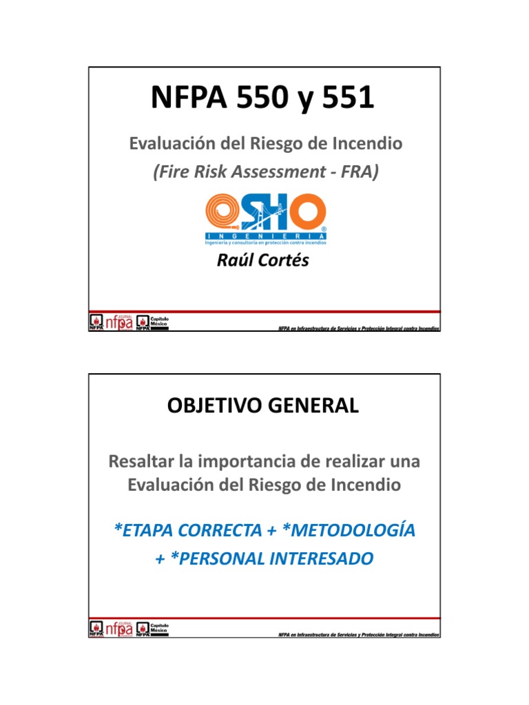 01 - Evaluación de Riesgos Según NFPA 550 y 551 (Congreso NFPA Mexico ...