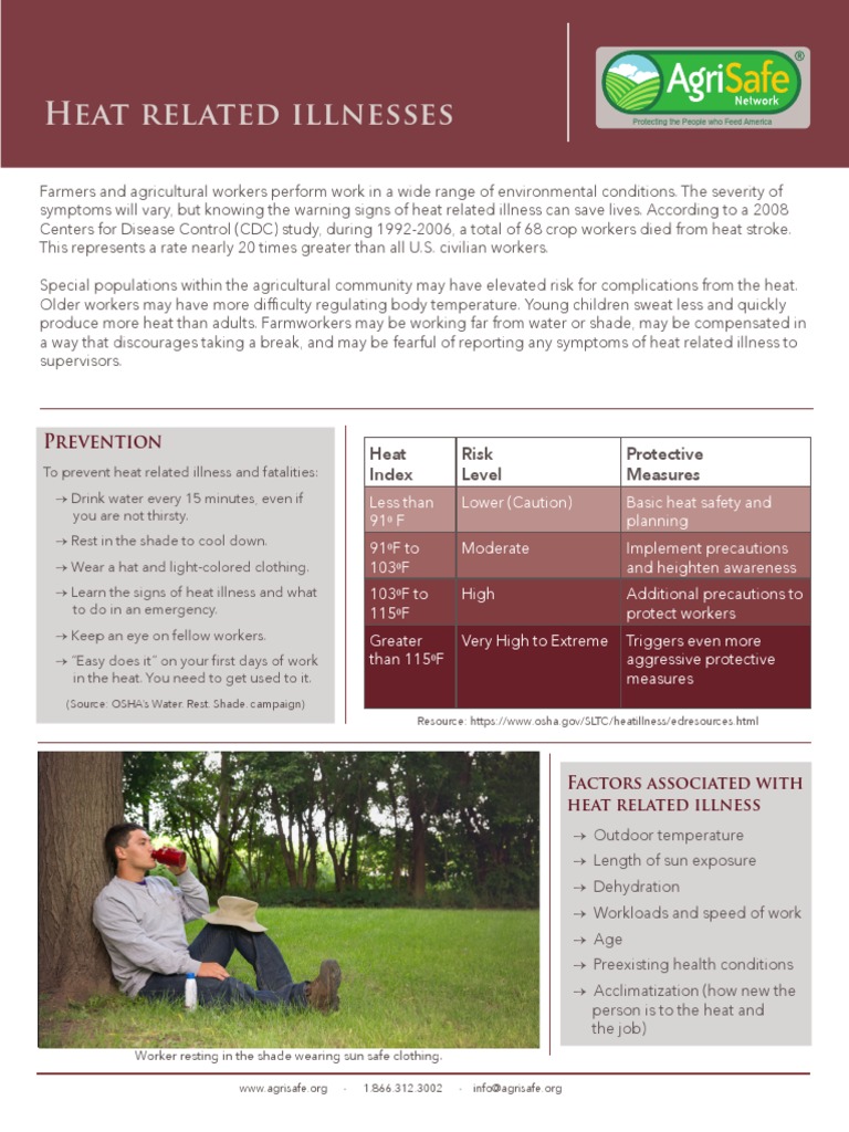 Heat Related Illnesses Resource | PDF | Medicine | Clinical Medicine