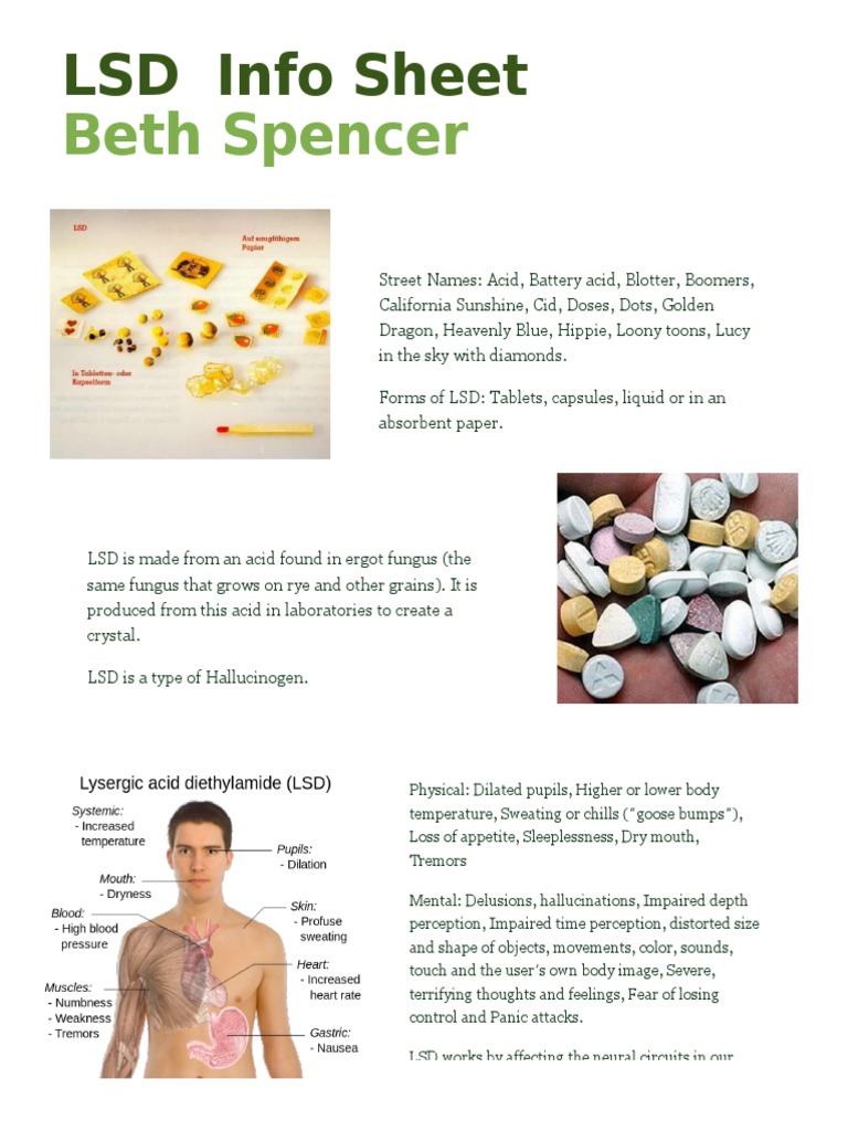 Beth Spencer: LSD Info Sheet | PDF | Religion & Spirituality