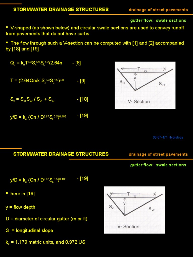Lecture 7 - Stormwater Drainage Structures II - Stormwater Drainage ...