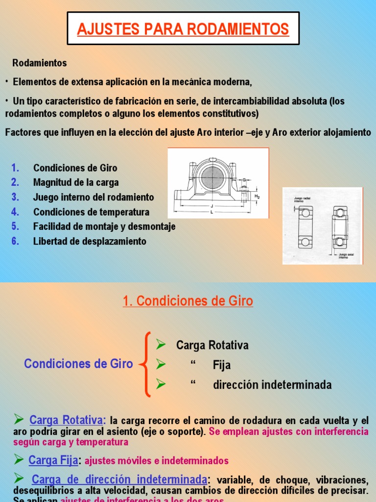 Ajustes y Tolerancias para Rodamientos | PDF | Eje | Ingeniería mecánica