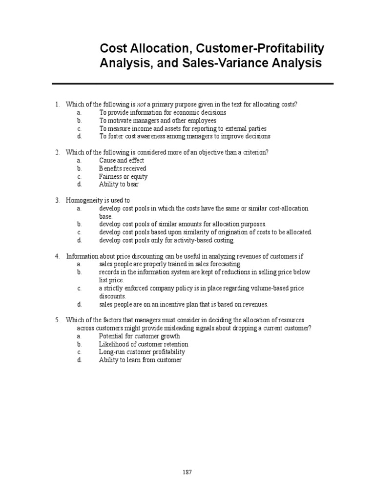 Customer Profitability and Cost Analysis | PDF | Profit (Accounting ...