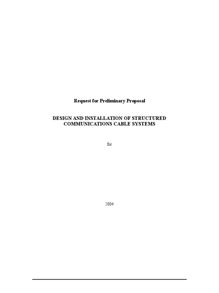 Sample Telecom Cable RFP | PDF | Business