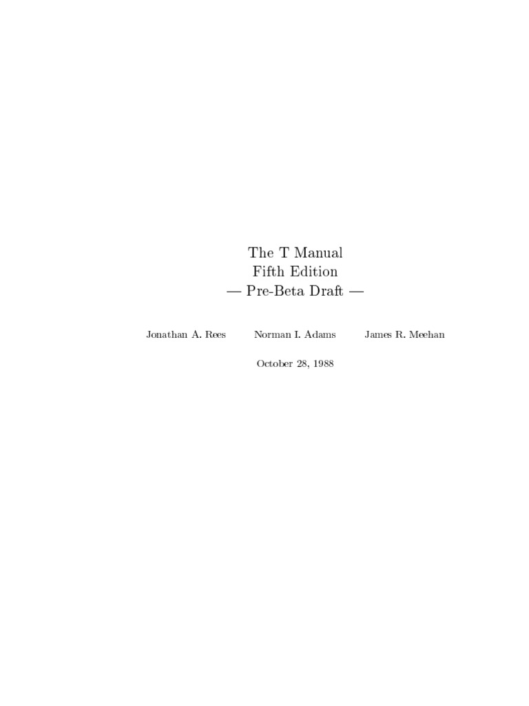 The T Manual | PDF | Boolean Data Type | Scope (Computer Science)