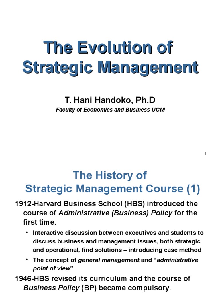 The Evolution of Strategic Management | PDF | Strategic Management ...