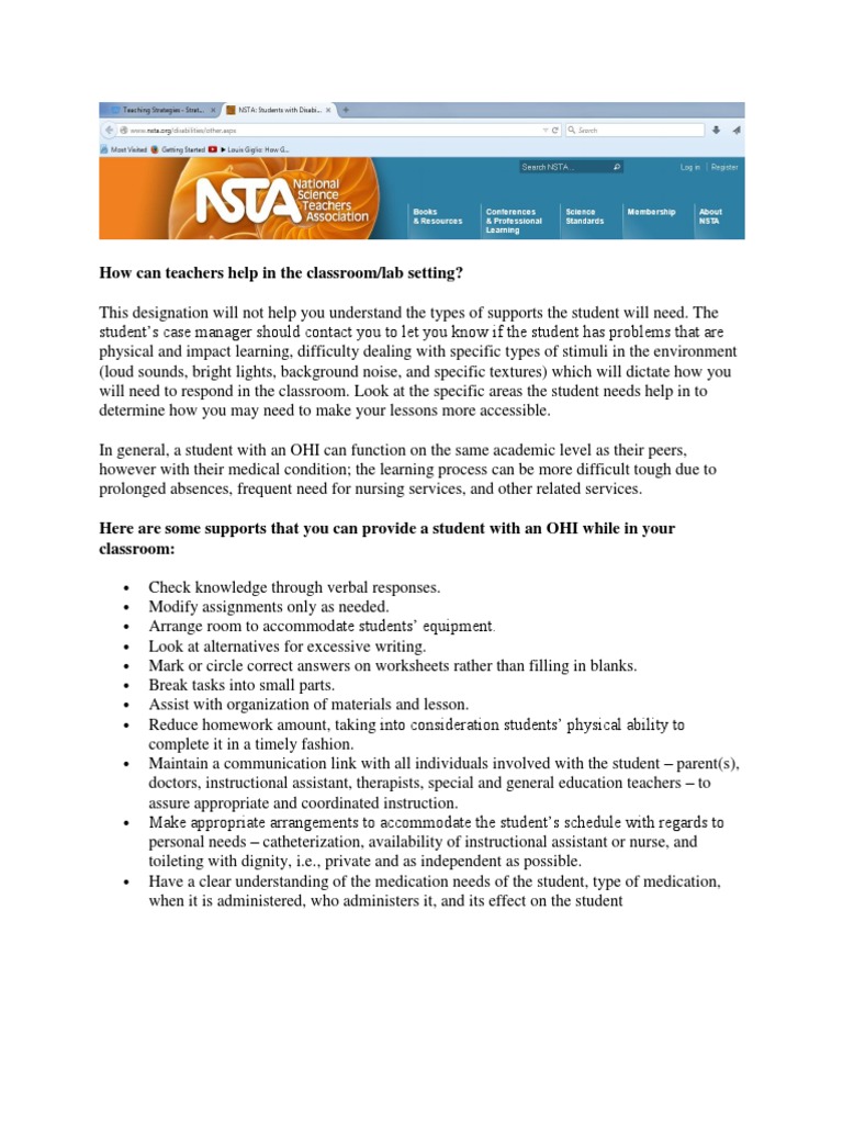 How Can Teachers Help in The Classroom | PDF
