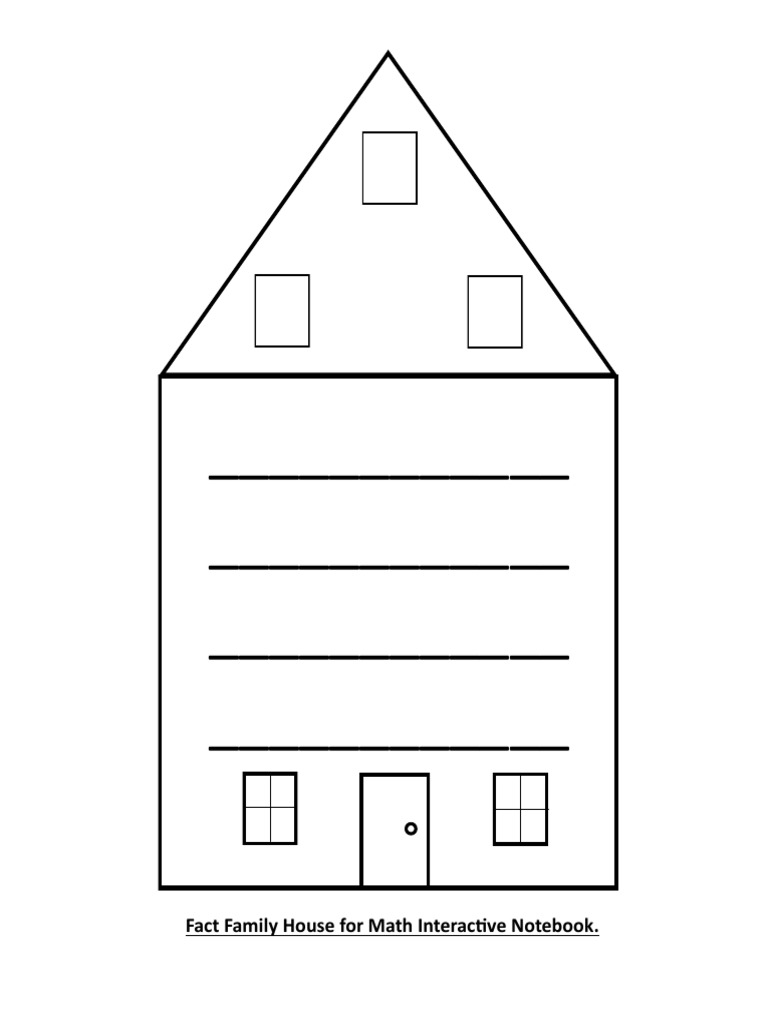 Fact Family House Math Guide | PDF | Games & Activities