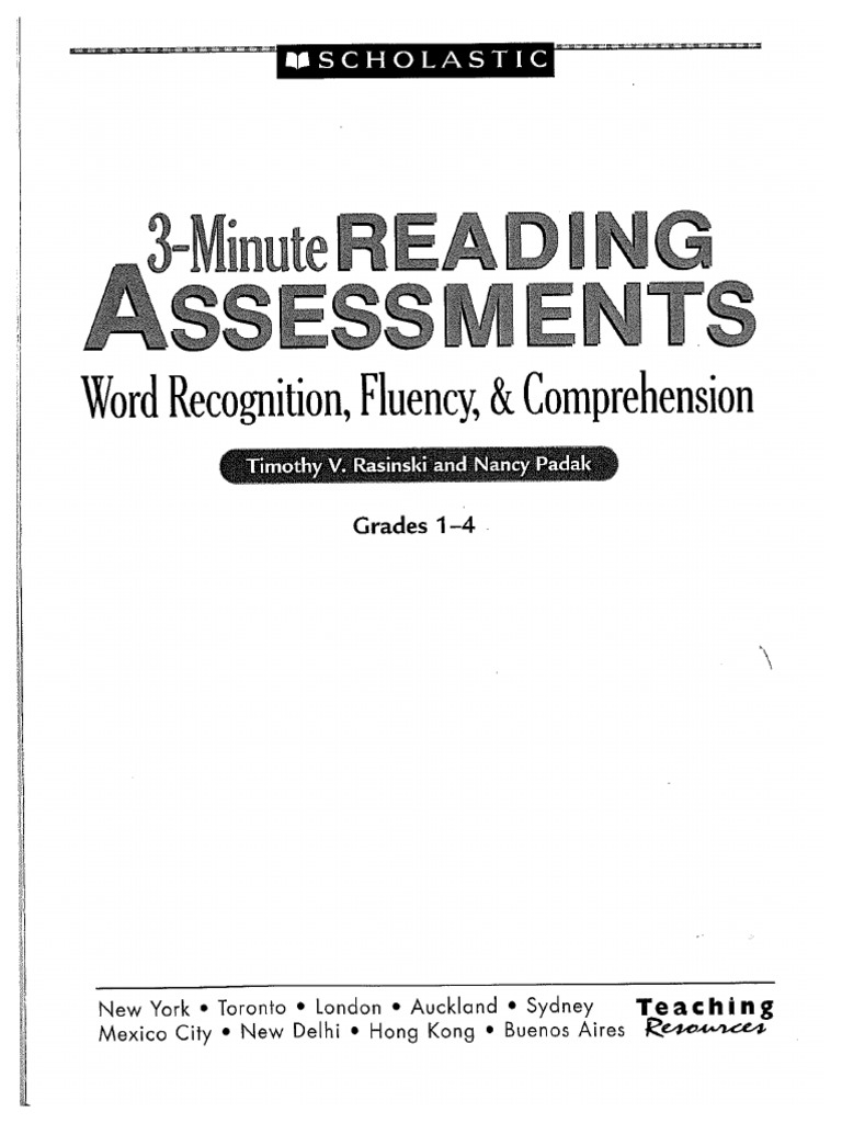 Rasinski & Padak-3-Minute Assessment 1-4 | PDF