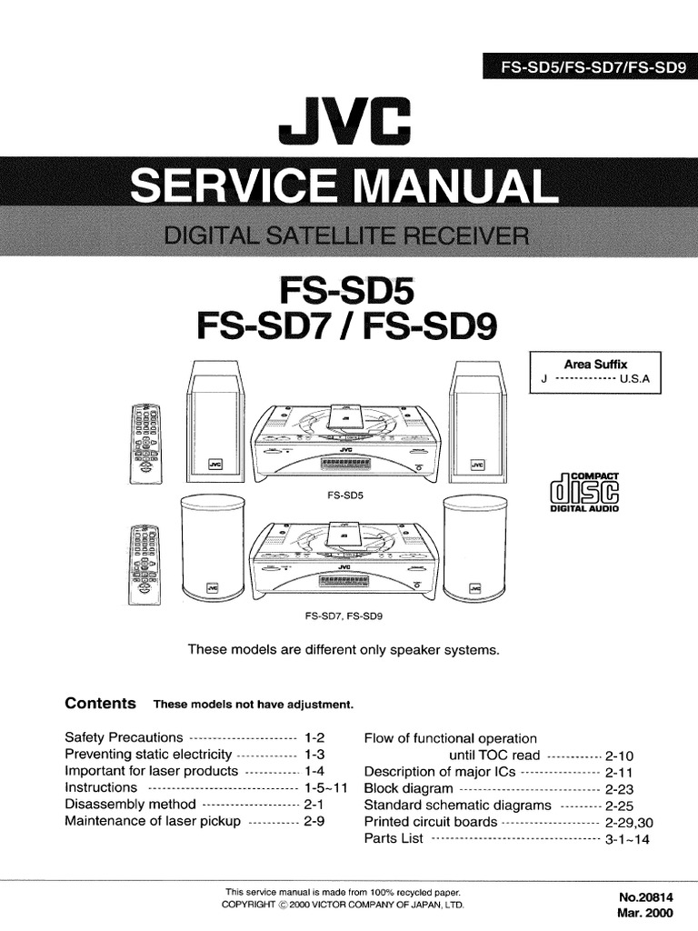 JVC Fs-sd5 Fs-sd7 Fs-sd9 SM | PDF
