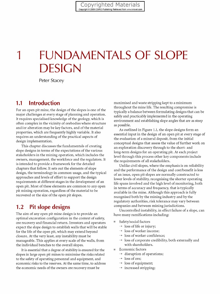 Understanding the Fundamental Elements of Effective Open Pit Slope ...