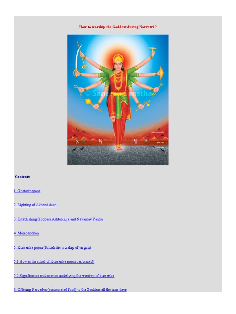 How To Worship The Goddess During Navratri | PDF | Devi | Polytheism