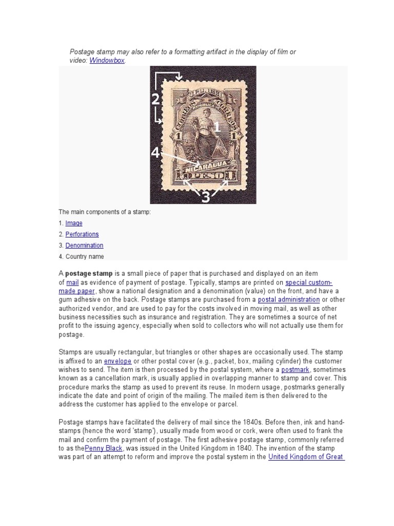 Postage Stamp | PDF | Postage Stamp | Mail