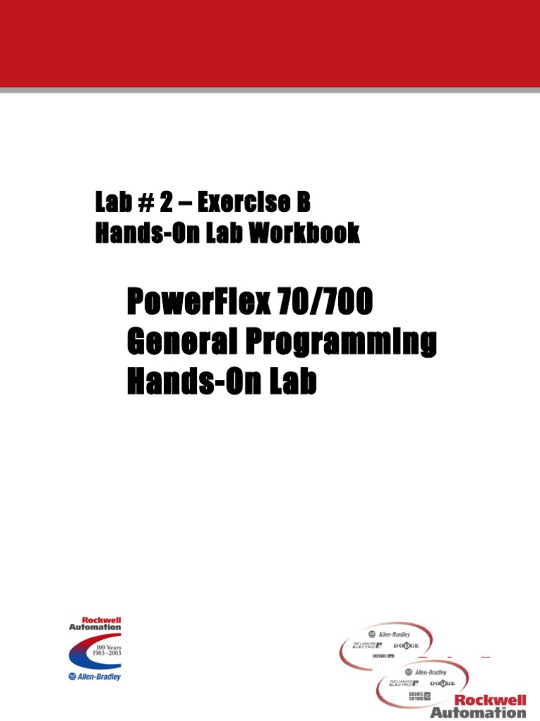 AF2003 PowerFlex 70&700 GP Lab2 | PDF | Parameter (Computer Programming) | Menu (Computing)