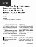 Swaptions Pricing Under The Single Factor Hull-White Model Through The Analytical Formula and ...