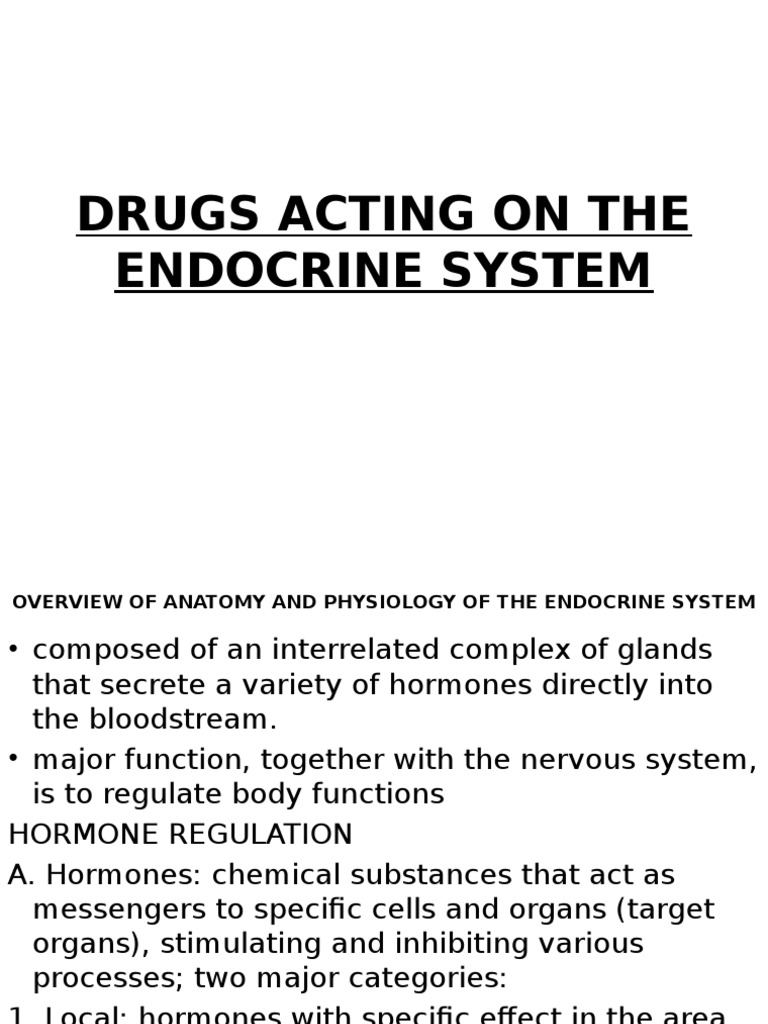 Drugs Acting On The Endocrine System | Thyroid | Glands