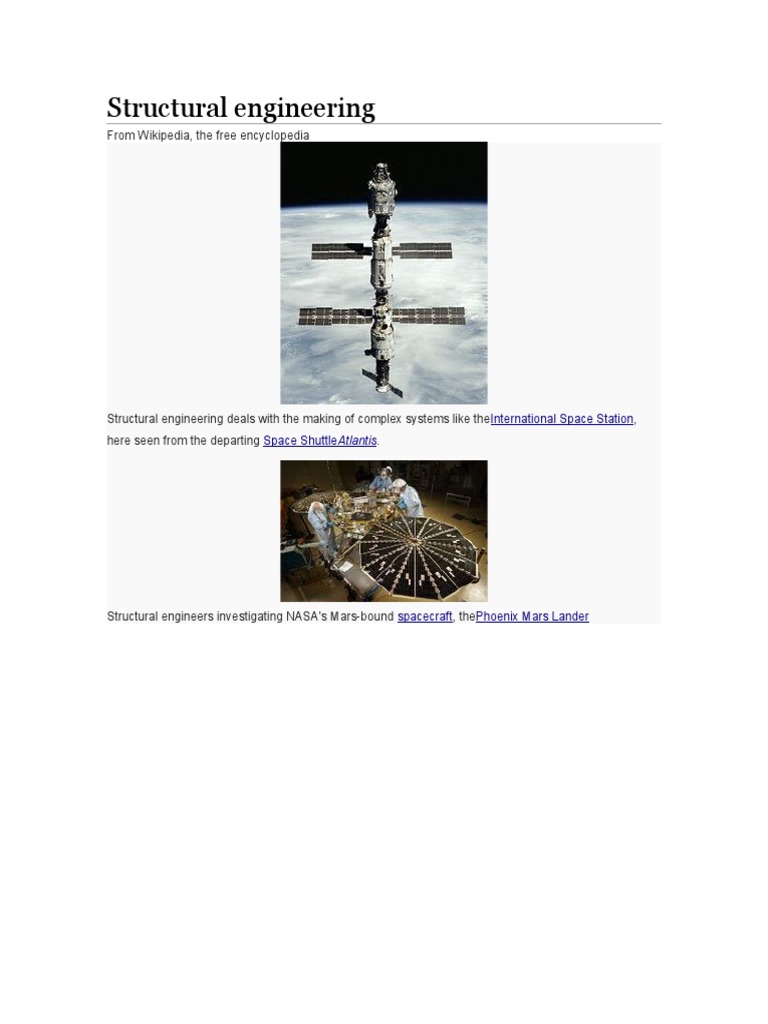 Structural Engineering: From Wikipedia, The Free Encyclopedia | PDF ...