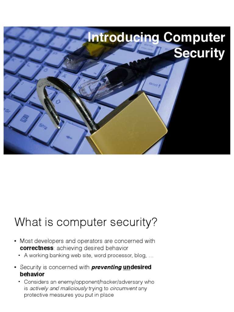 Introducing Computer Security | PDF | Software Bug | Computer Security