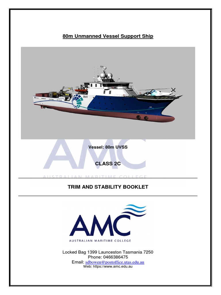 Stability Booklet 80m UVSS Rev C PDF | PDF | Water Transport | Watercraft