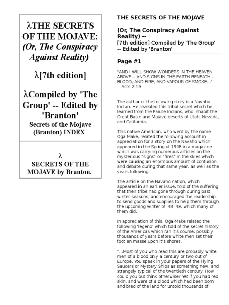 Mojave's Hidden Legends | PDF | Science | Science (General)