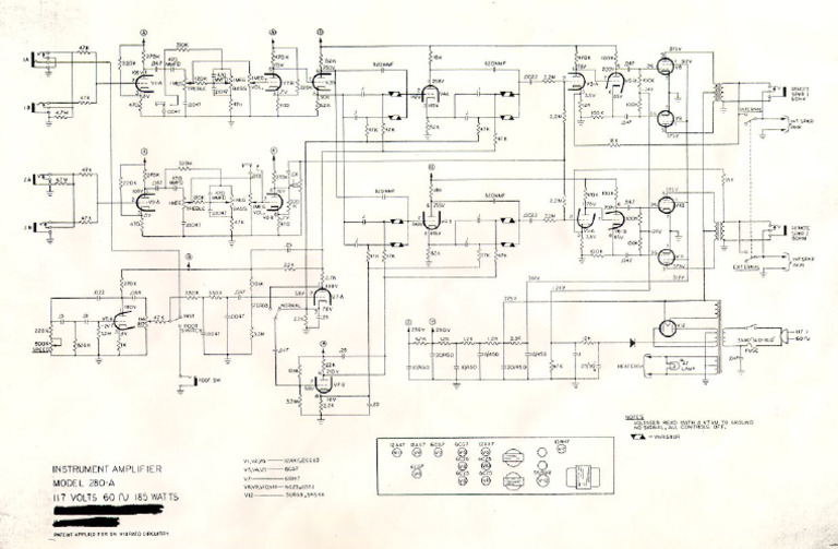 Magnatone Model 280a Amplifier Schematic | PDF