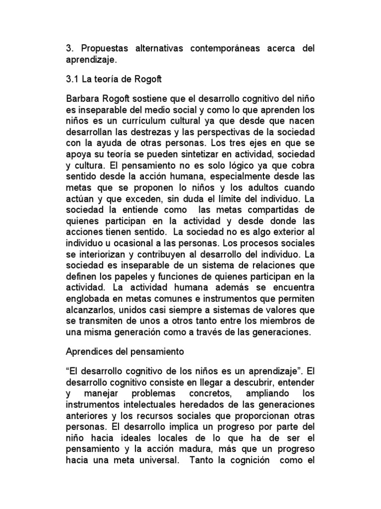El desarrollo cognitivo desde la perspectiva sociocultural de Barbara ...