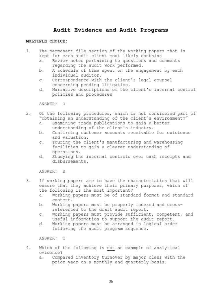 Audit Evidence and Procedures Overview | PDF