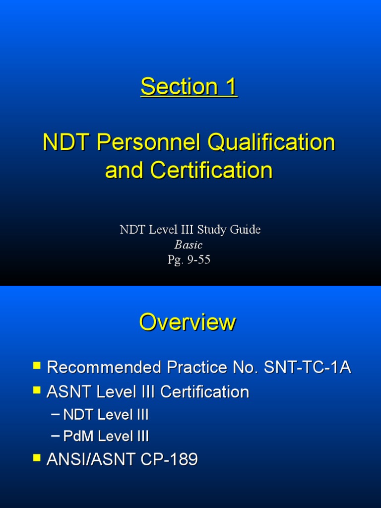 NDT Level III Certification Guide | PDF | Nondestructive Testing ...