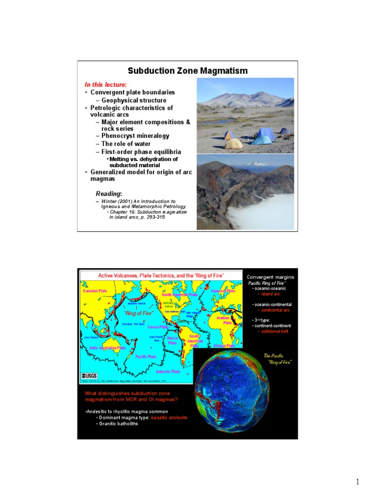 Subduction Zone Magmatism: in This Lecture | PDF | Igneous Rock | Basalt