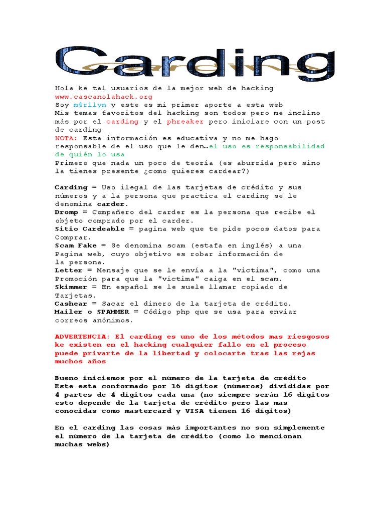 Bases de Carding | PDF