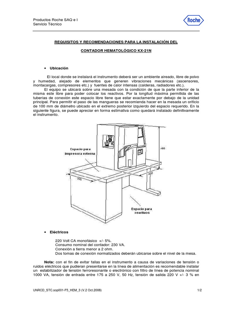 Sysmex Kx-21n (Ci) | PDF | Energia electrica | voltaje