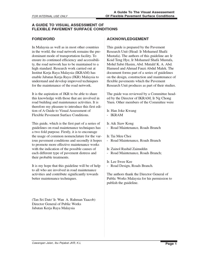 Visual Assessment of Pavement Conditions | PDF | Road Surface | Asphalt
