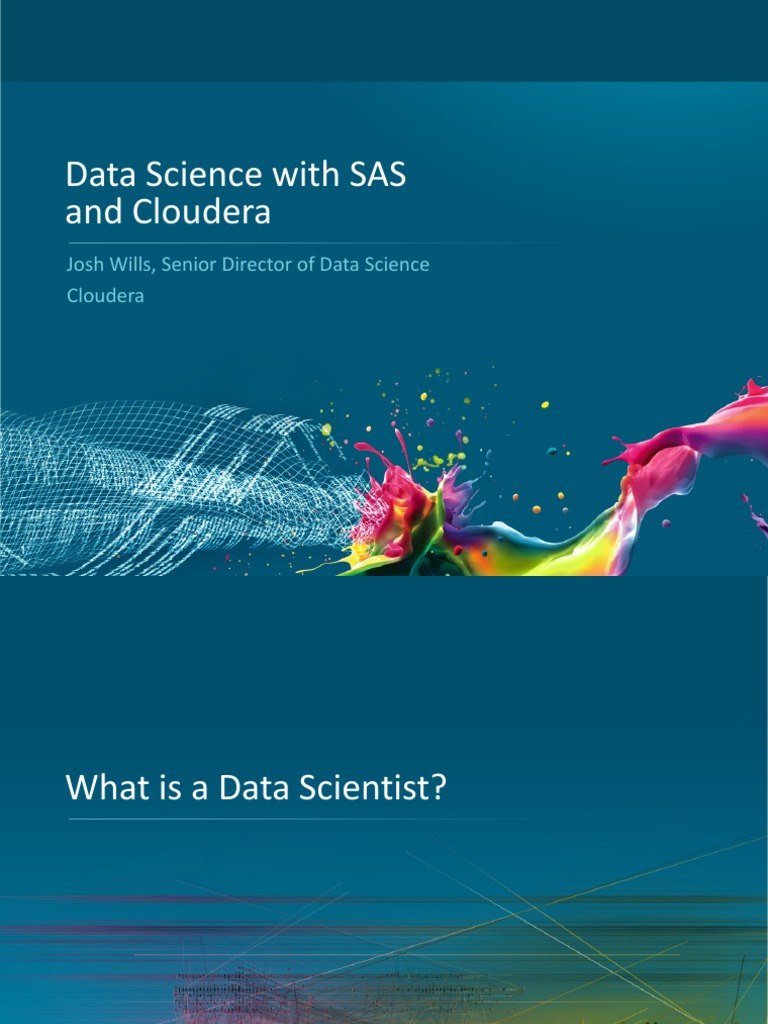 Data Science With SAS and Cloudera | PDF | Apache Hadoop | Information Science