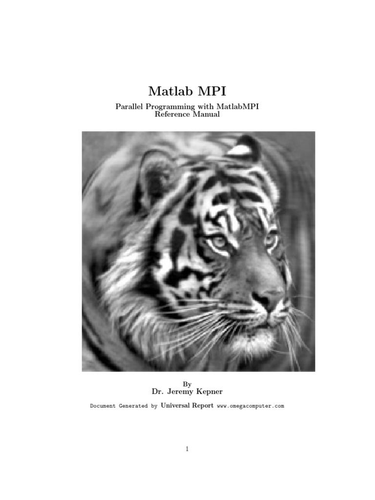 Matlab Mpi: Parallel Programming With Matlabmpi Reference Manual | PDF | Message Passing ...