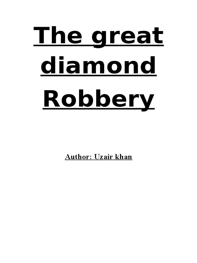 The Great Dimond Robbery | PDF | Violence