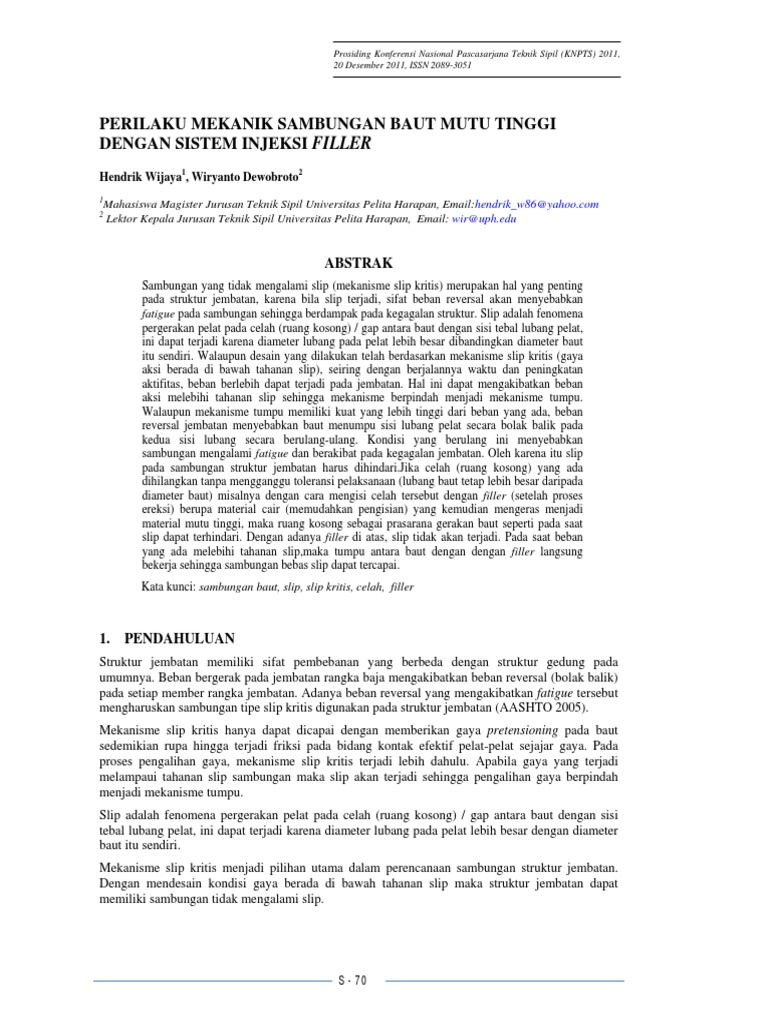 Sambungan Baut Mutu Tinggi | PDF