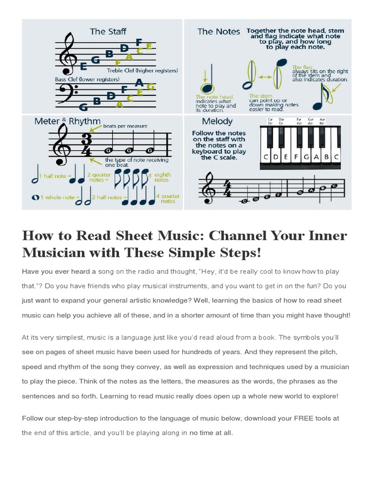 How To Read Sheet Music | PDF | Tempo | Scale (Music)