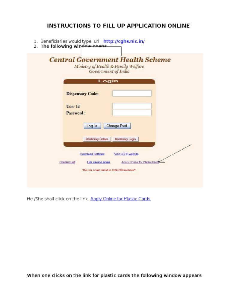 Online CGHS Card Application Guide | PDF | Photograph | Computing