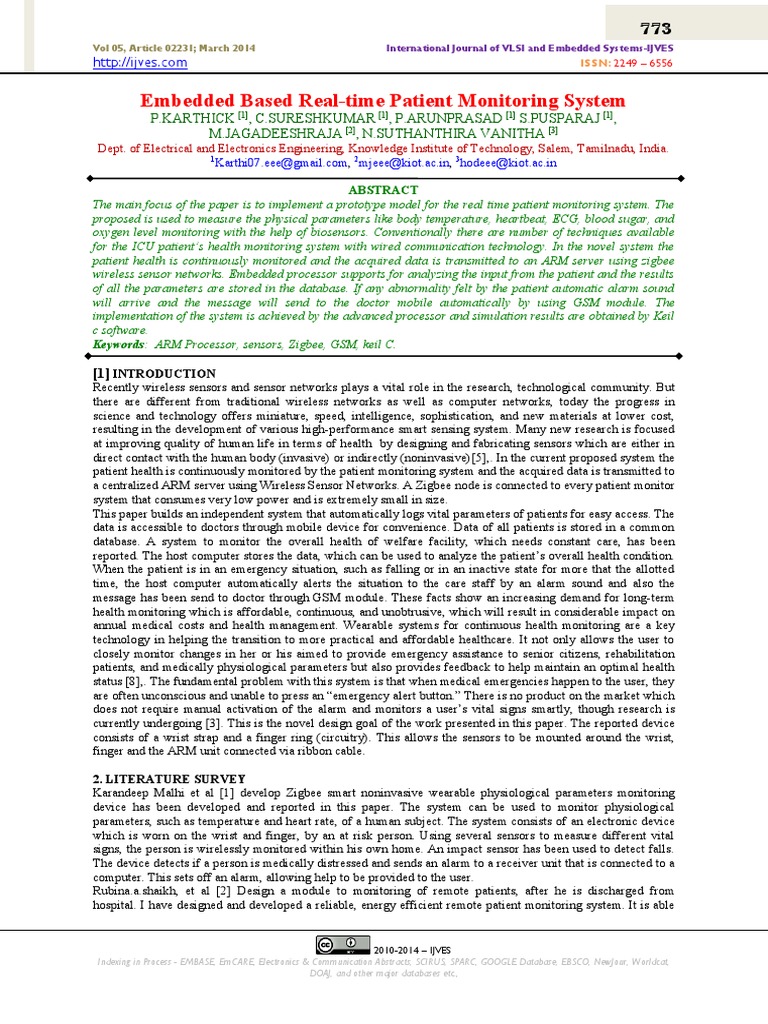 Embedded Based Real-Time Patient Monitoring System | PDF | Monitoring ...