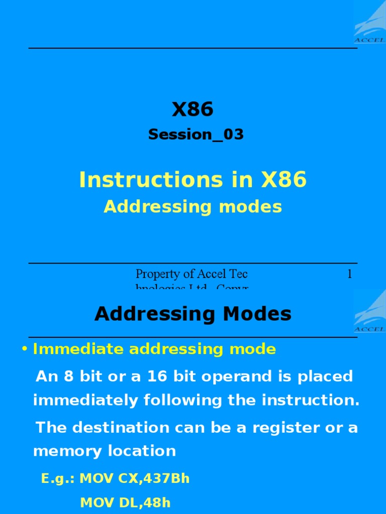 x86 Session03 | PDF | Instruction Set | Digital Technology