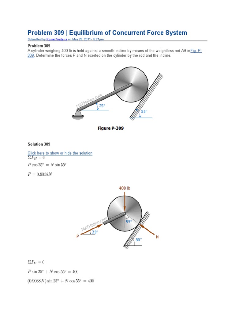 Engineering Mechanics Problems | PDF | Chemical Equilibrium | Crane ...