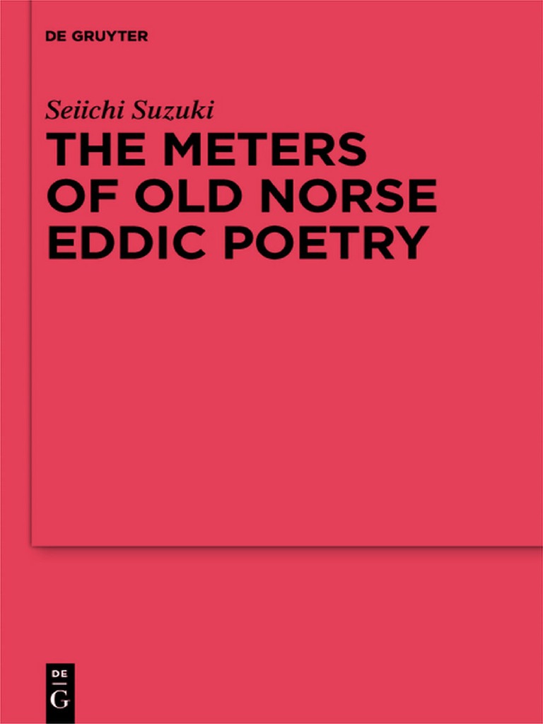 The Meters of Old Norse Eddic Poetry | PDF | Metre (Poetry) | Poetic ...