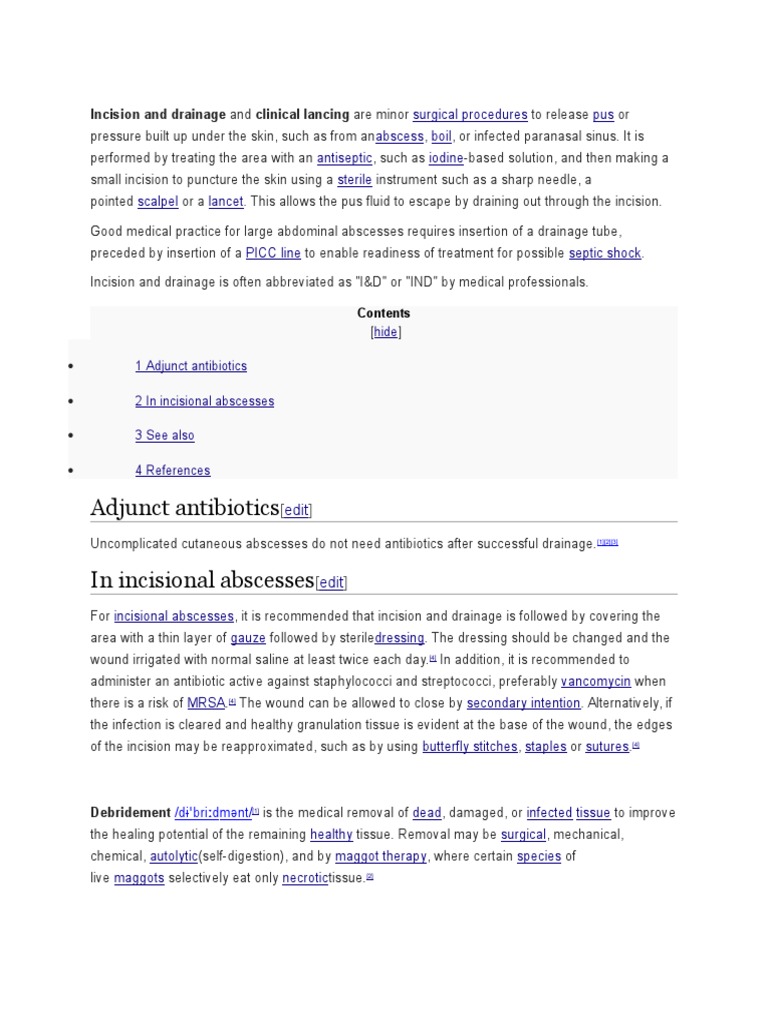 Minor Surgical Procedures for Draining Pus and Abscesses: A Guide to ...