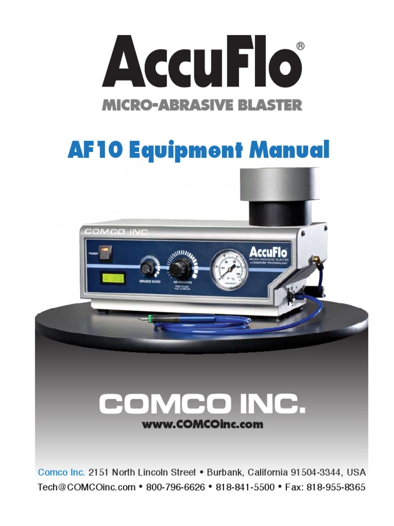 Microblast AF Manual (TS702) 12 08 | PDF | Valve | Mechanical Engineering