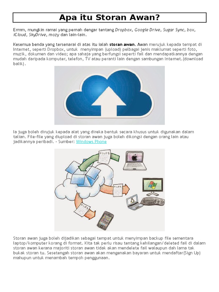 Apa Itu Storan Awan | PDF