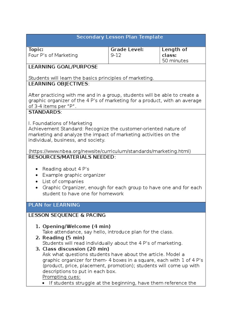 Differentiated Lesson Plan | PDF | Brand | Marketing