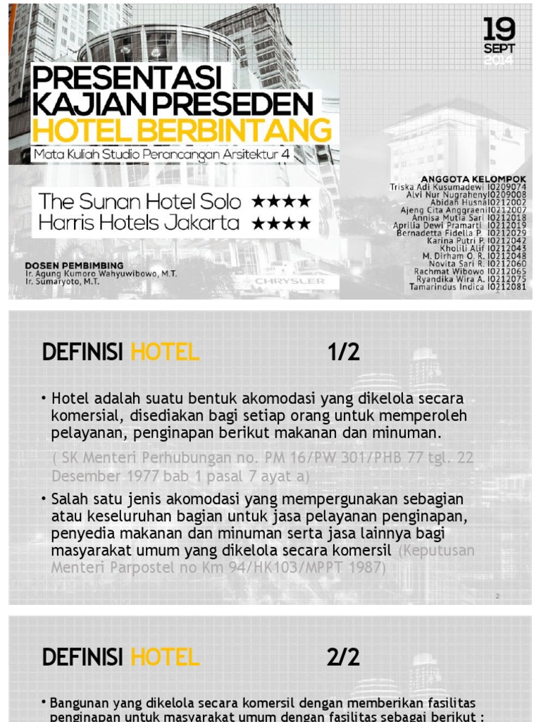 Studio Perancangan Arsitektur 4 Desain Hotel | PDF