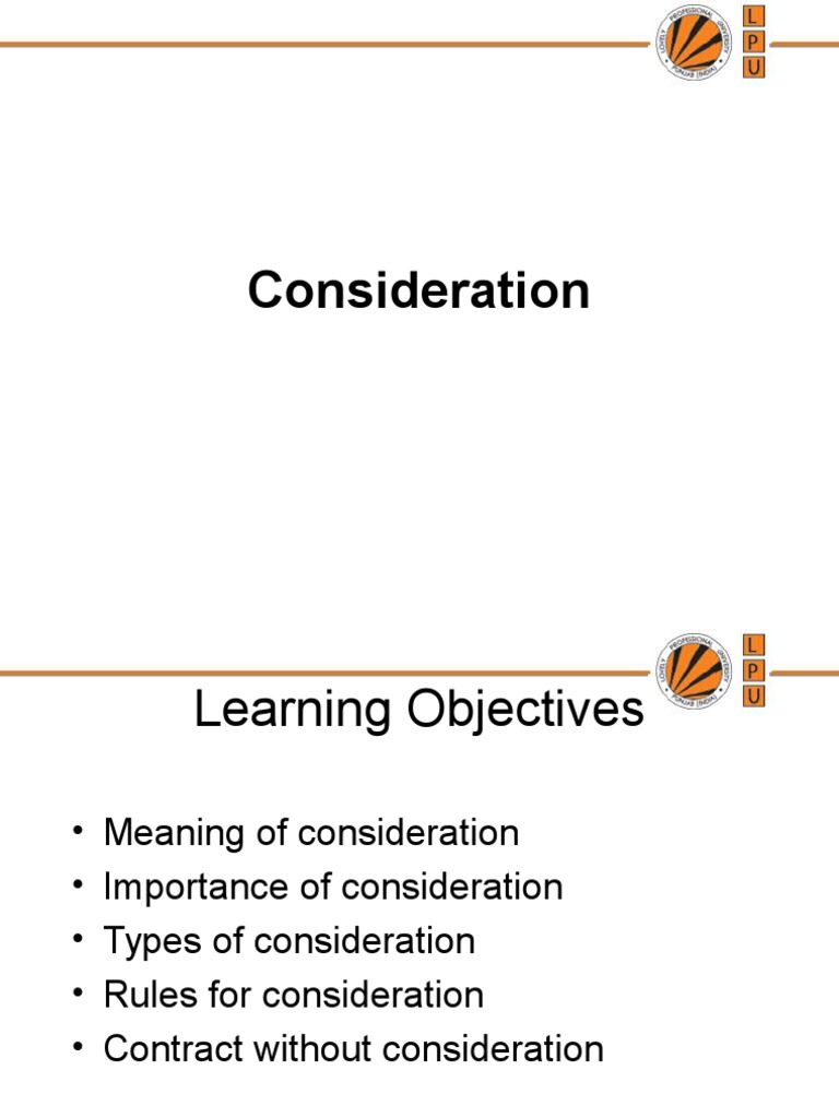 Consideration | PDF | Consideration | Contract Law